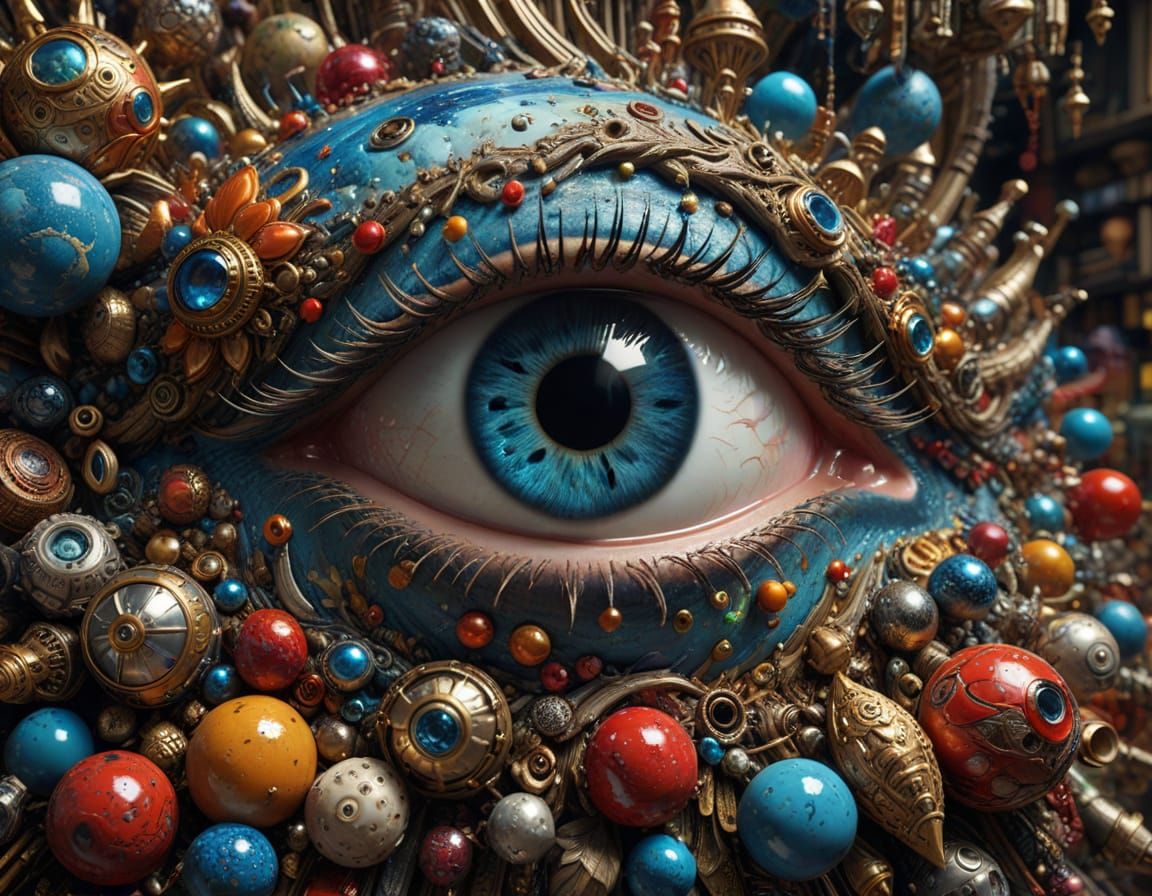 Detailed Maximalist Portrait in Hyperrealism Style - AI Art