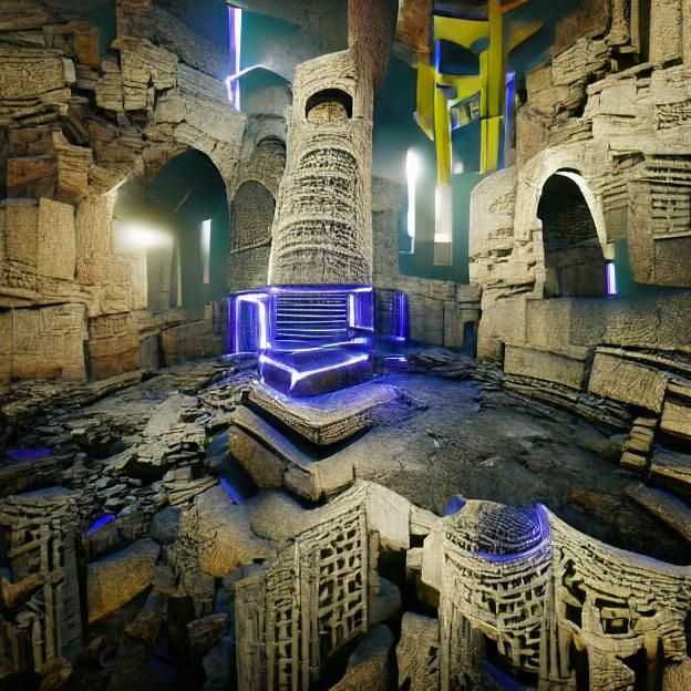 cyberpunk byzantine temple 8k resolution Unreal Engine volumetric ...