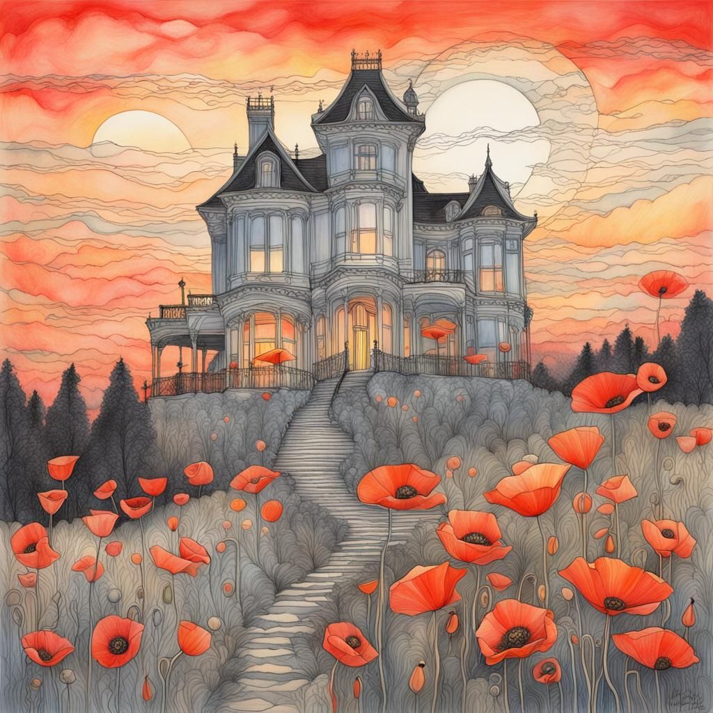 Poppies - AI Generated Artwork - NightCafe Creator