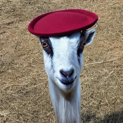 A goat wearing a hat - AI Generated Artwork - NightCafe Creator