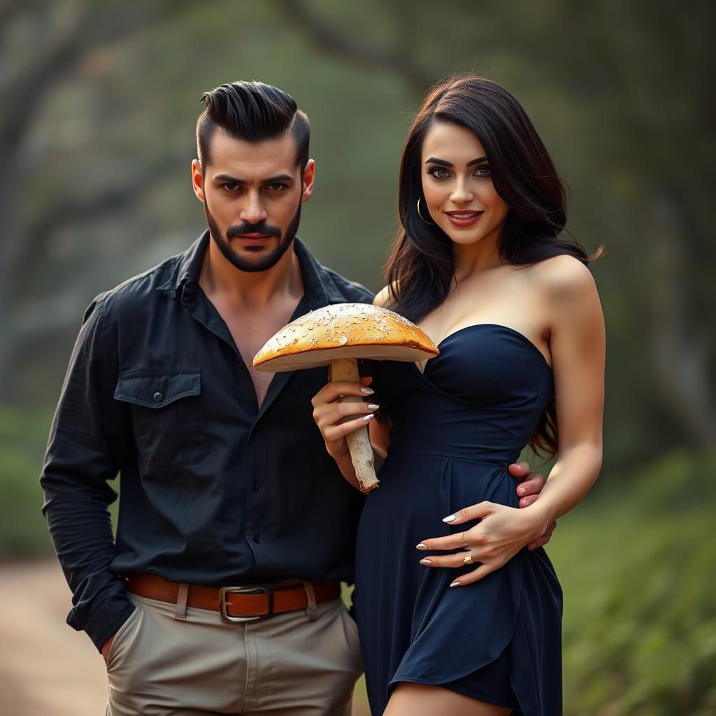 Cinematic Couple in Psychedelic Haze - AI Art