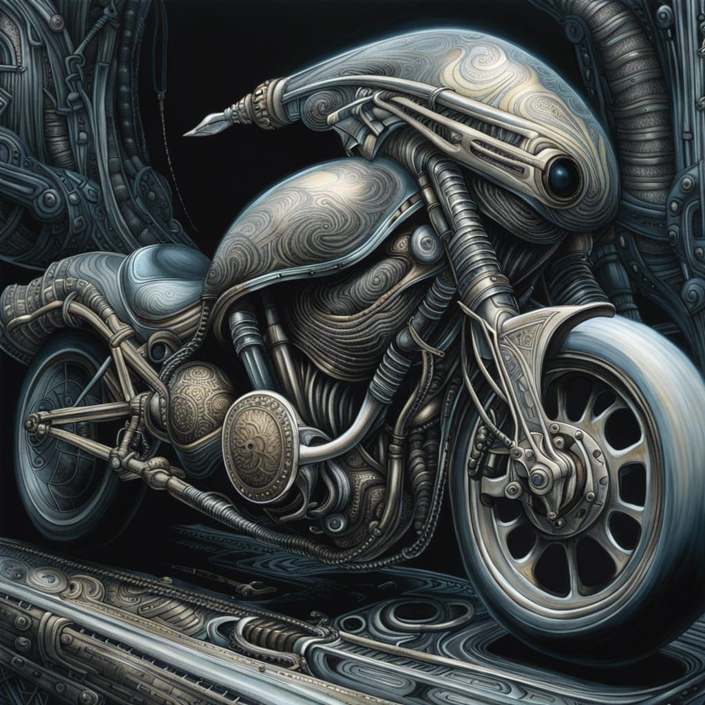 Alien Bike - AI Generated Artwork - NightCafe Creator