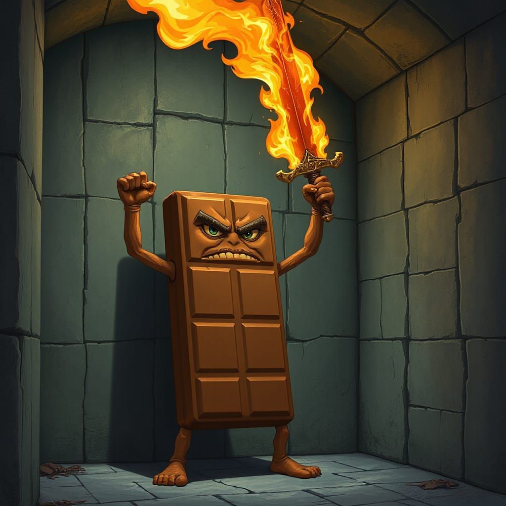 angry chocolate - Brutal Chocolate Warrior Stands Against Da...