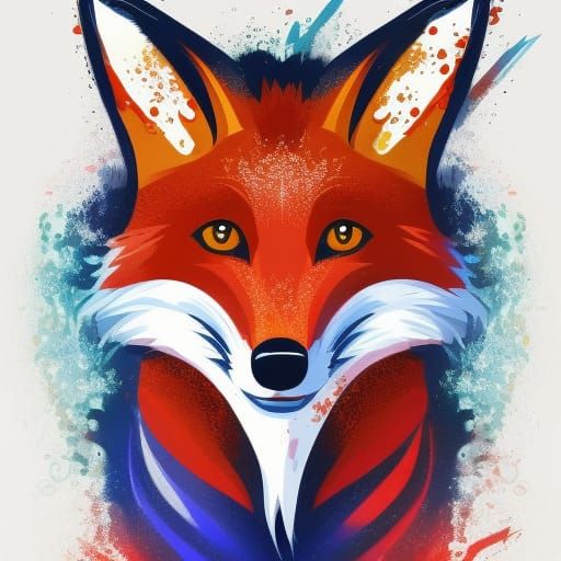 Spray paint fox - AI Generated Artwork - NightCafe Creator