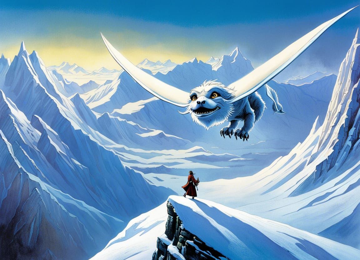 The adventure of Falkor - AI Generated Artwork - NightCafe Creator