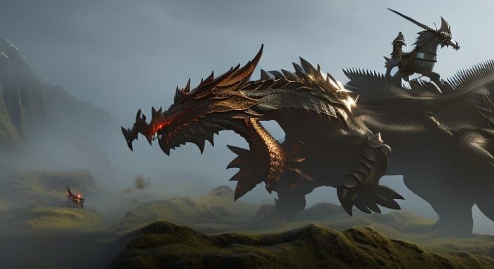 dragons attack - AI Generated Artwork - NightCafe Creator