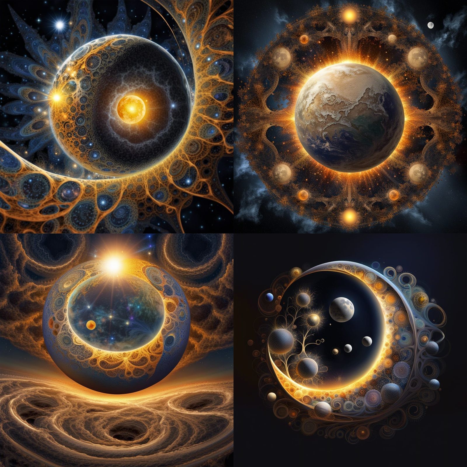 4 Celestial Spheres - AI Generated Artwork - NightCafe Creator