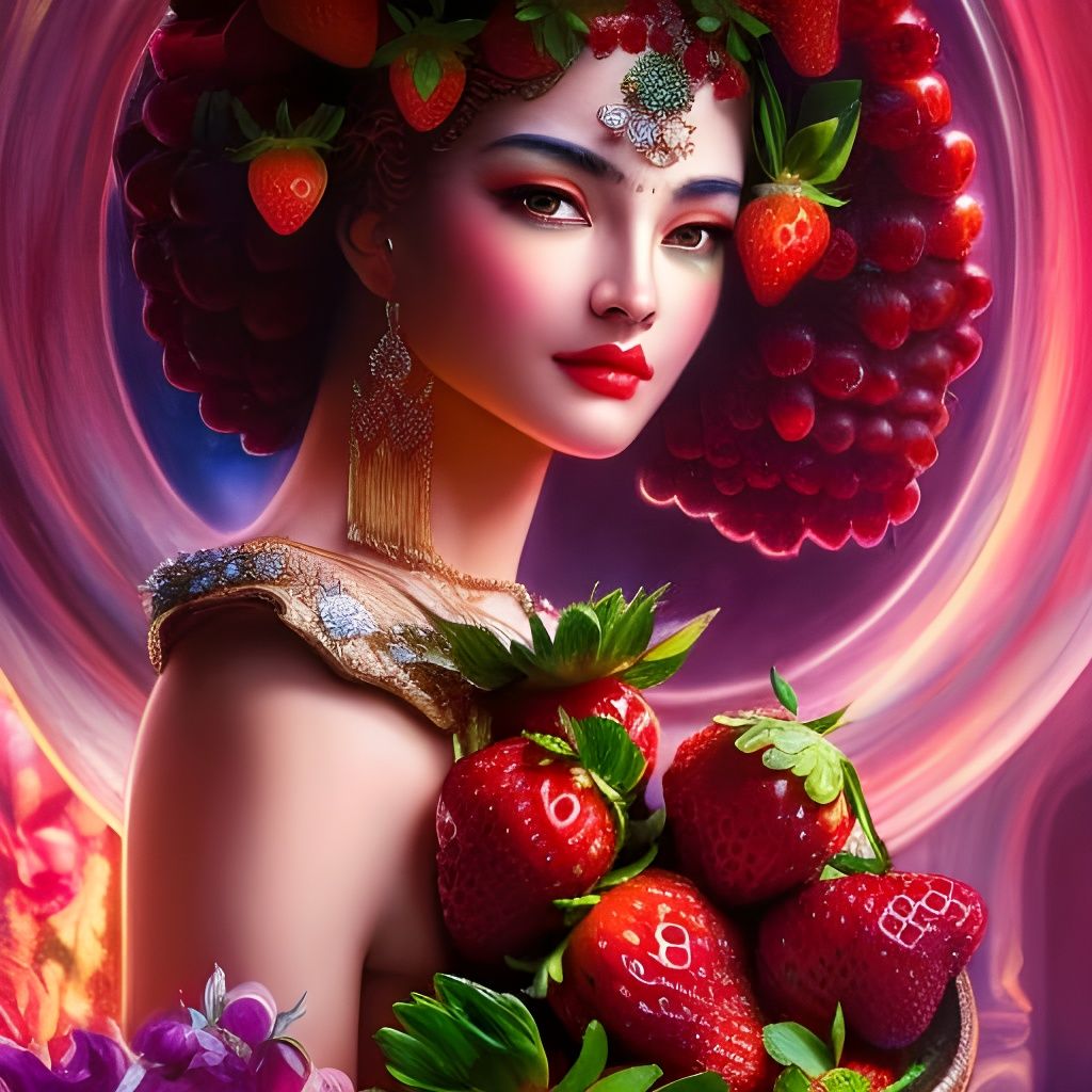 Strawberries - AI Generated Artwork - NightCafe Creator