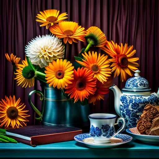 Afternoon tea - AI Generated Artwork - NightCafe Creator