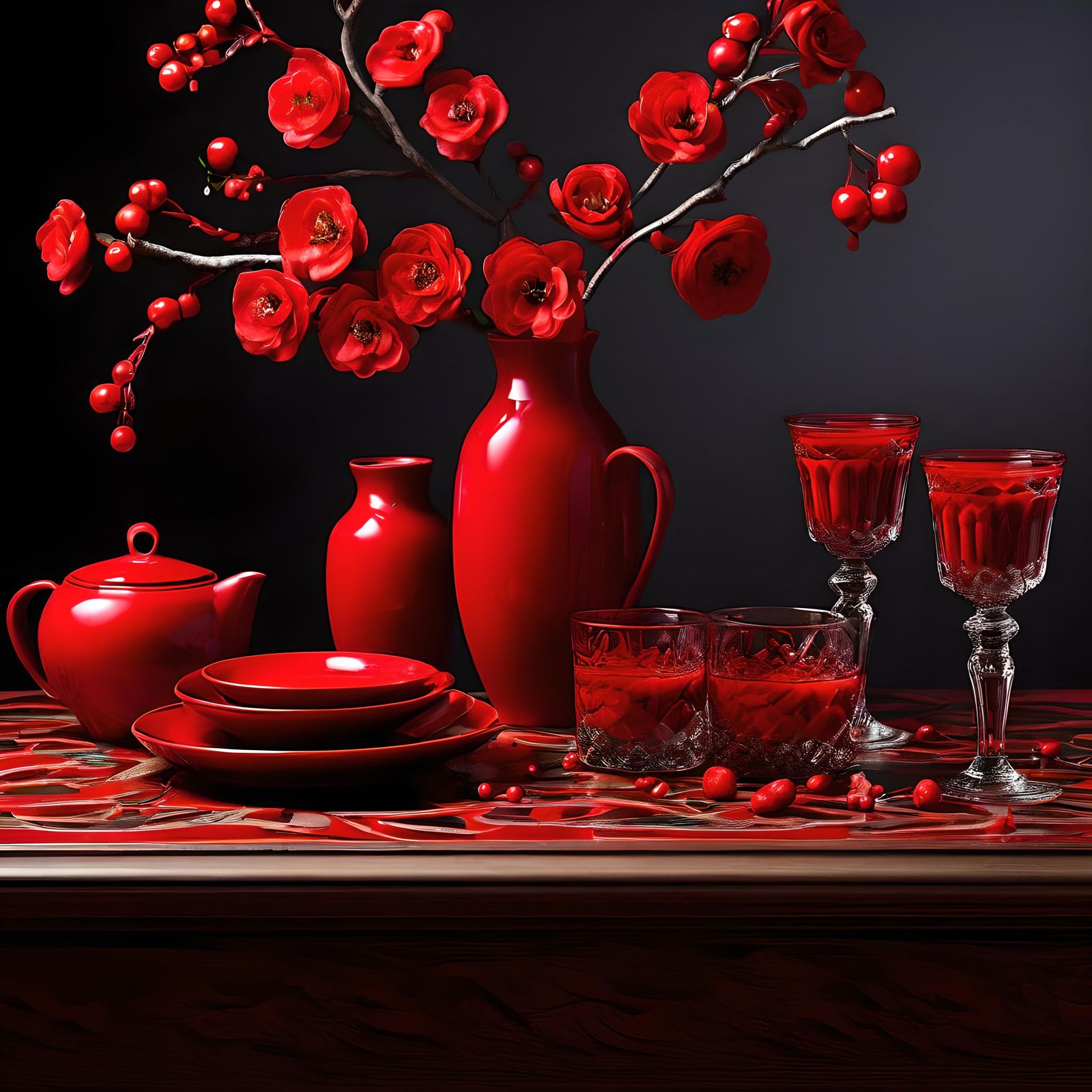 Red aesthetics - AI Generated Artwork - NightCafe Creator