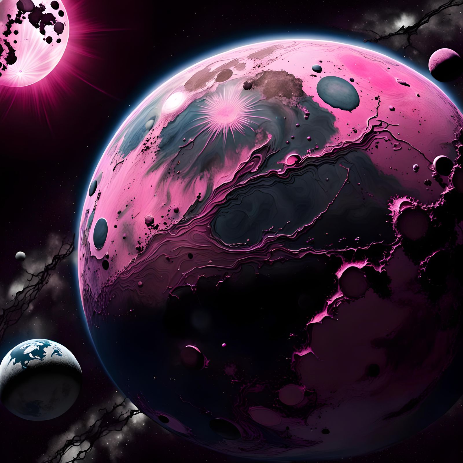 3 Body Problem™ /Pinkworld Planet GJ 504b: Homage 3/5. - AI Generated ...