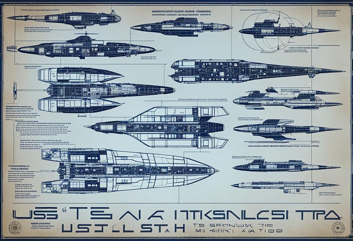 blueprints schematics of USS TASHUNKA WITKO, a cutting-edge ...