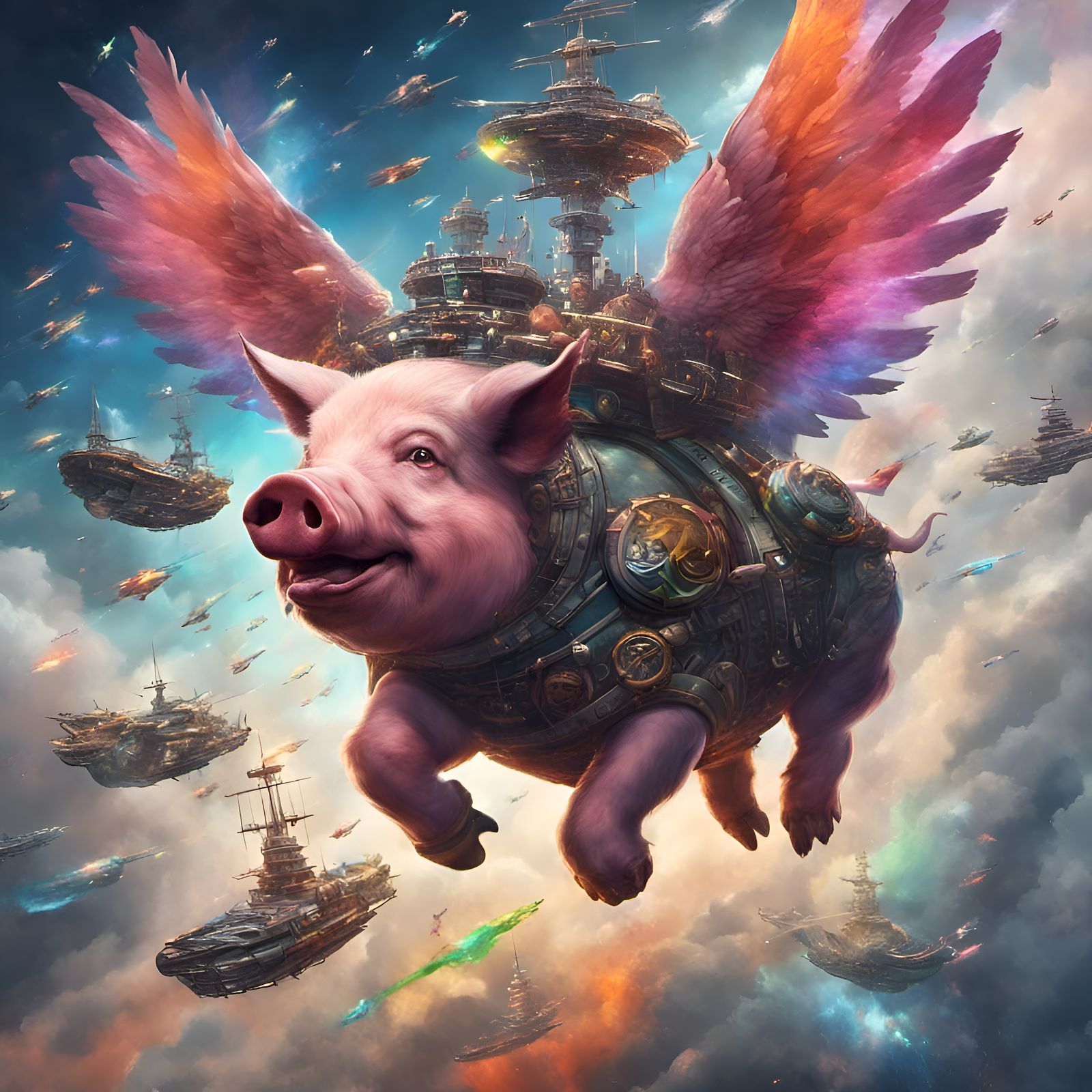 pig in space - AI Generated Artwork - NightCafe Creator