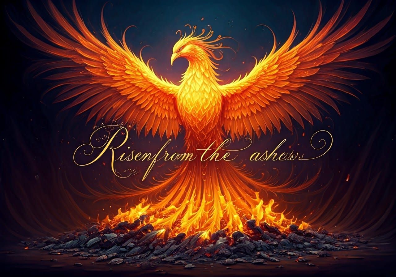 Phoenix Rising (2) - AI Generated Artwork - NightCafe Creator