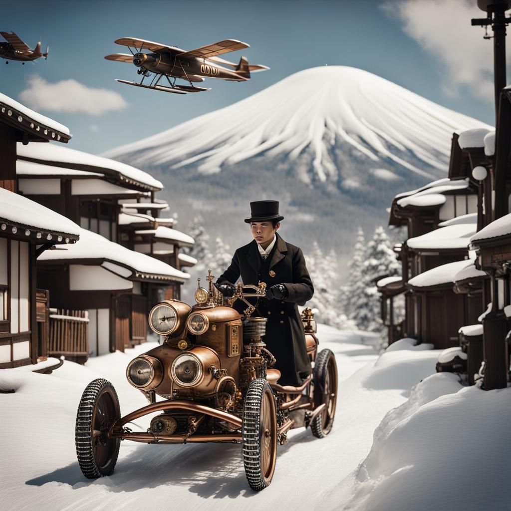 Steampunk Winter - AI Generated Artwork - NightCafe Creator