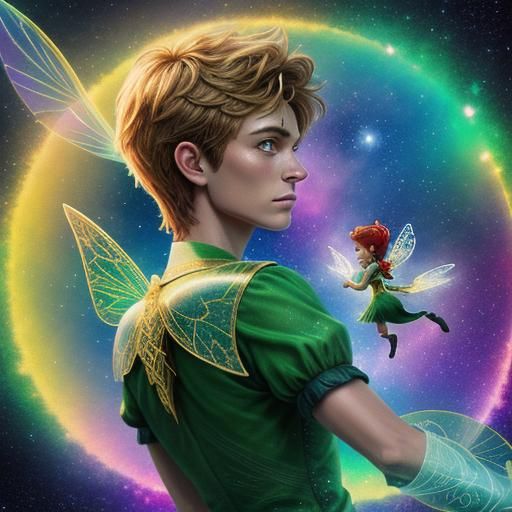Peter Pan and Tinker Bell - AI Generated Artwork - NightCafe Creator