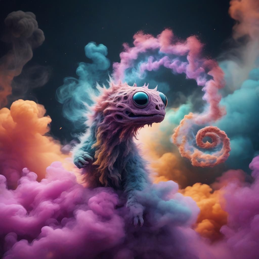 smoke creature - AI Generated Artwork - NightCafe Creator