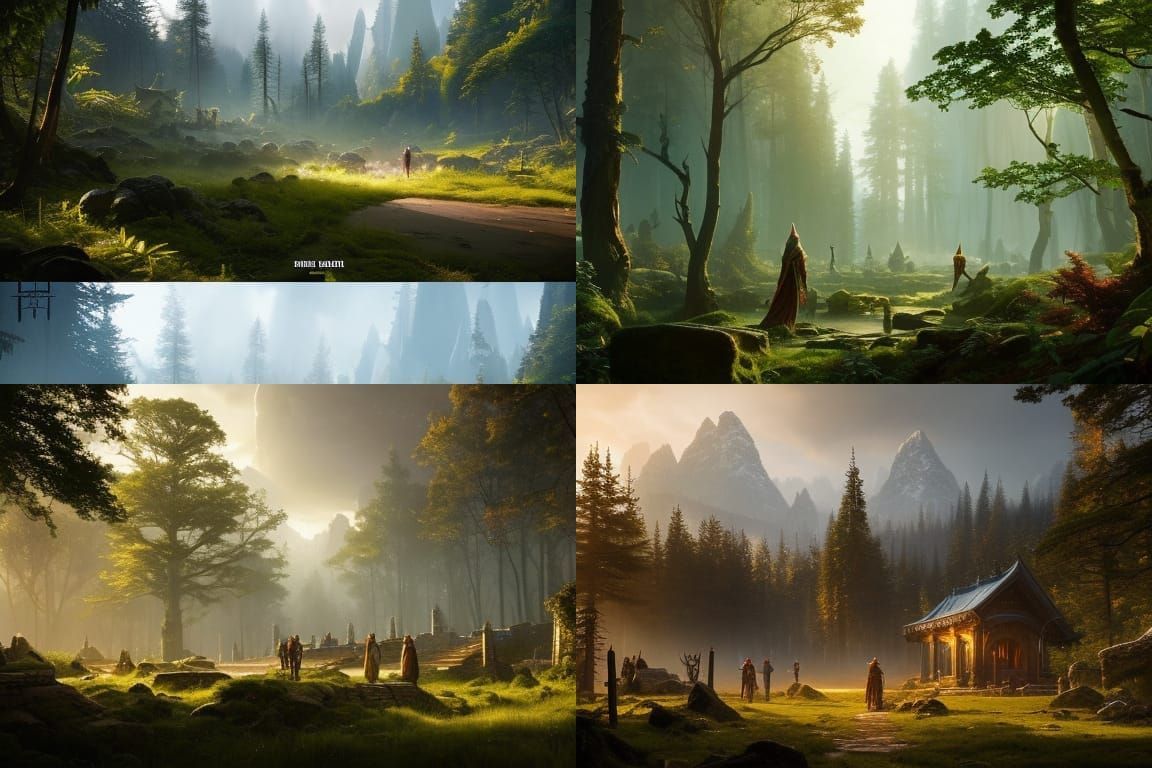 Elven city - AI Generated Artwork - NightCafe Creator