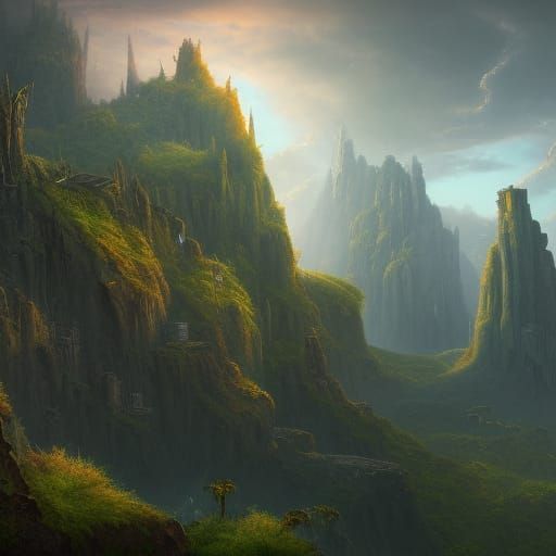 massive towering cliff, masterpiece - AI Generated Artwork - NightCafe ...