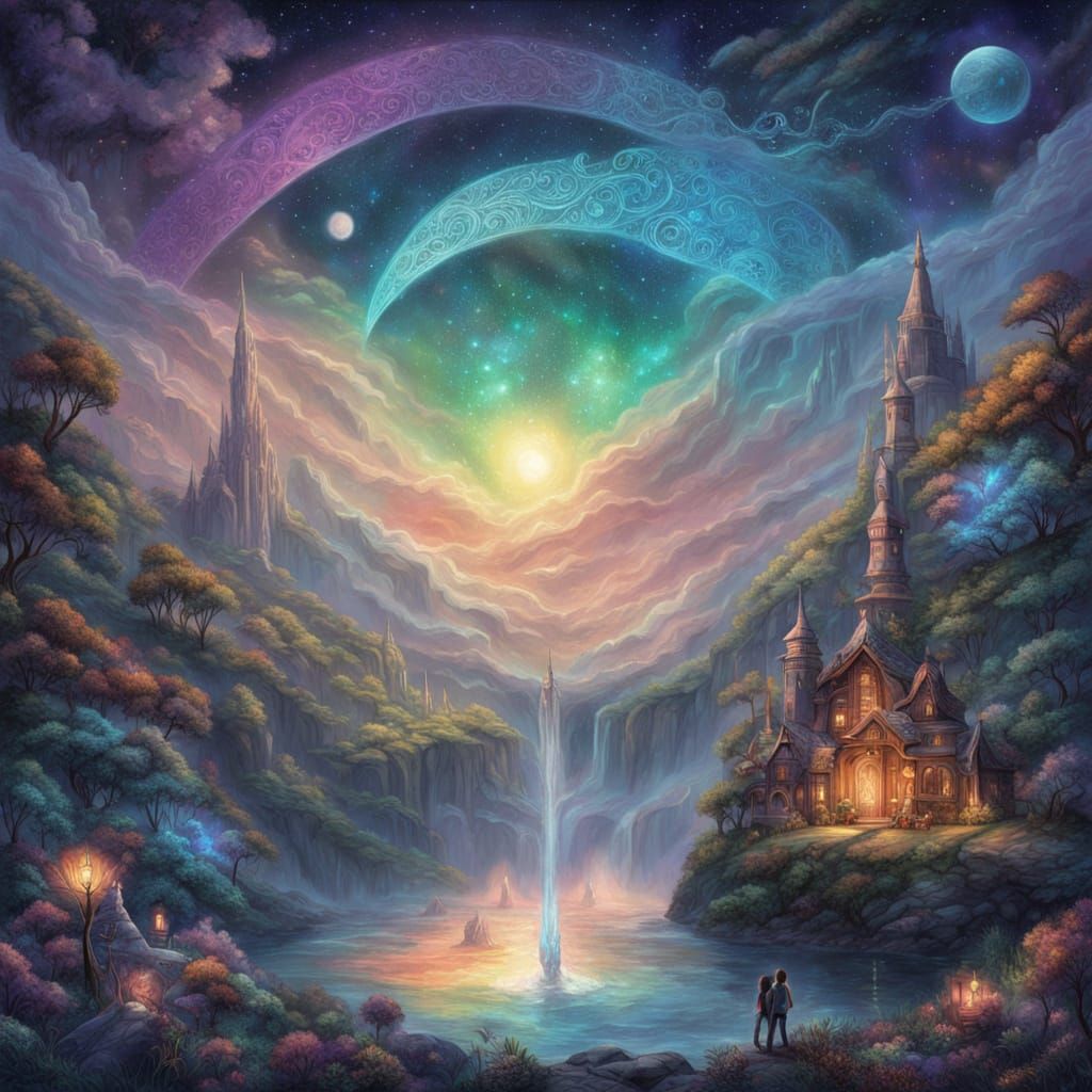 Chosen One Wields Ancient Fae Starsword in Etherea... - AI Art