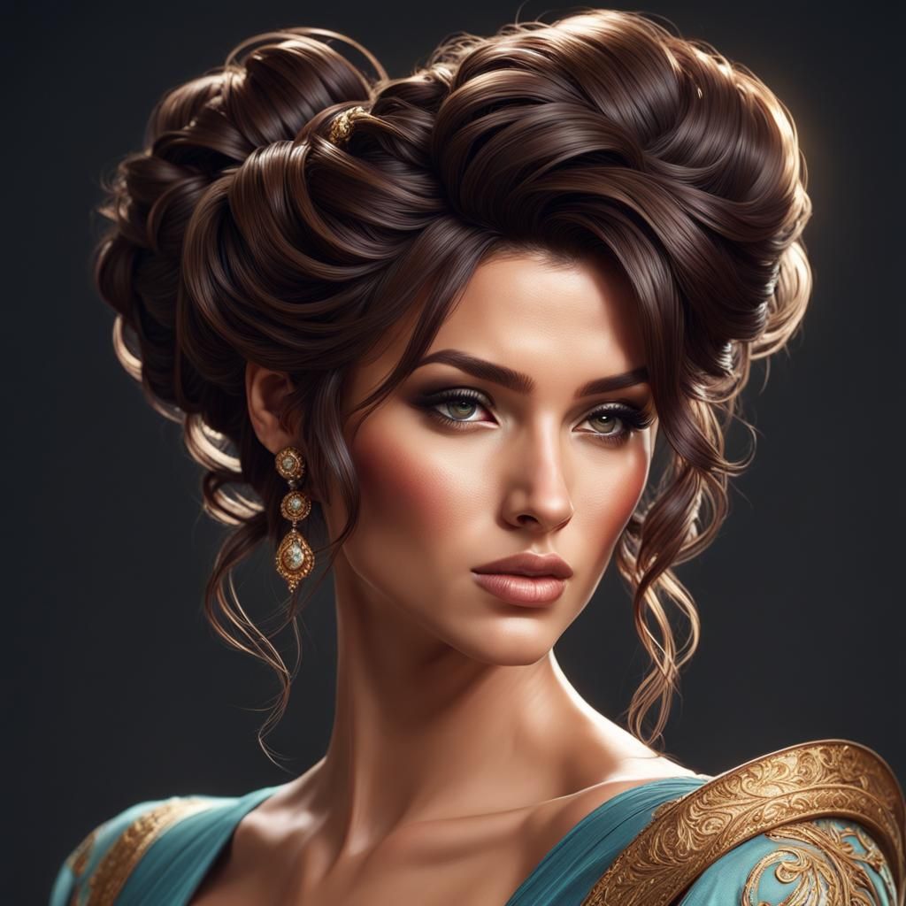Messy Updo - AI Generated Artwork - NightCafe Creator