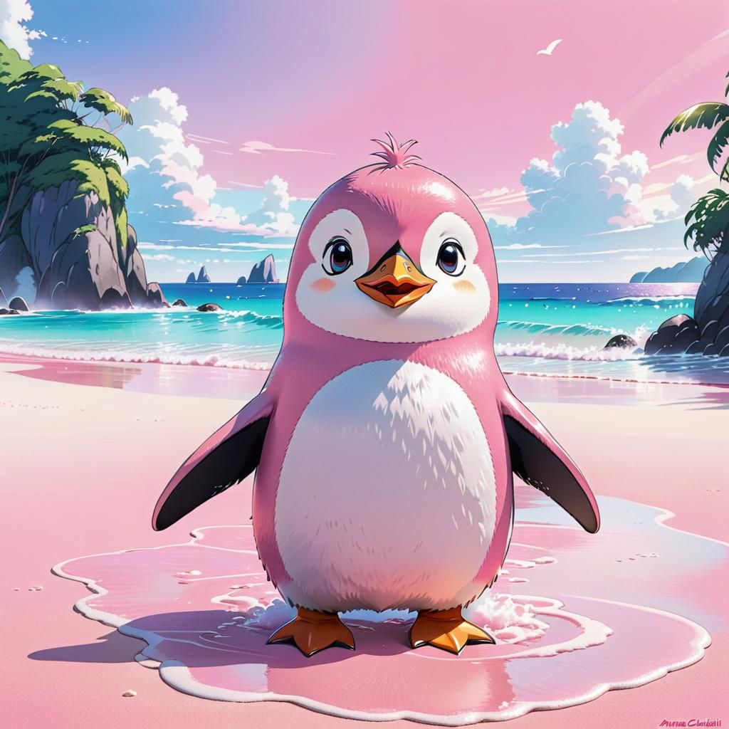 Pastel Penguin - AI Generated Artwork - NightCafe Creator