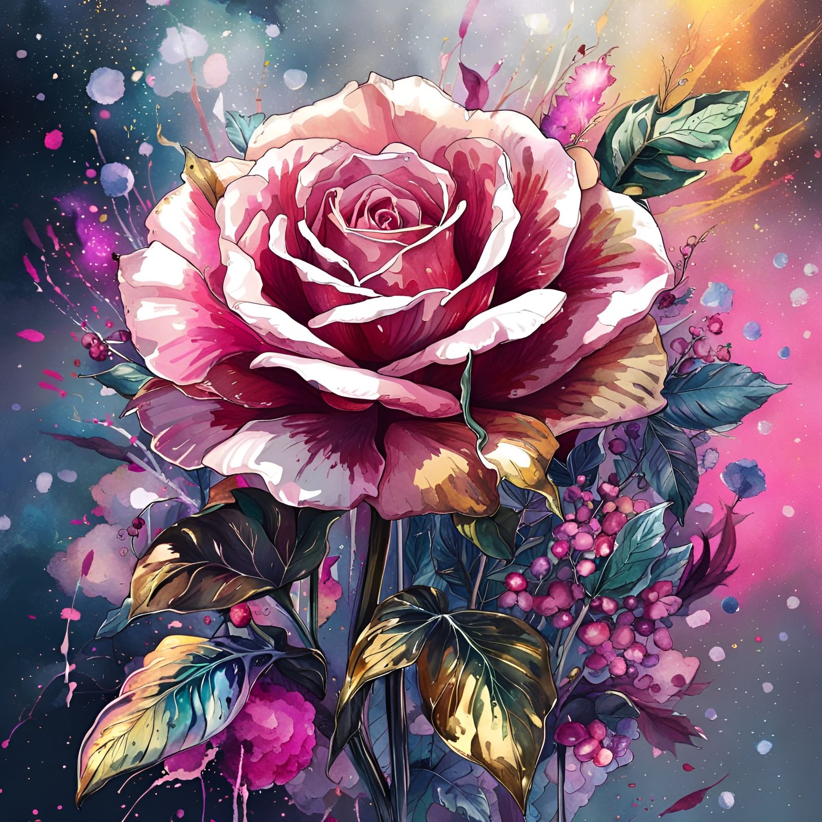 Epic Rose - AI Generated Artwork - NightCafe Creator