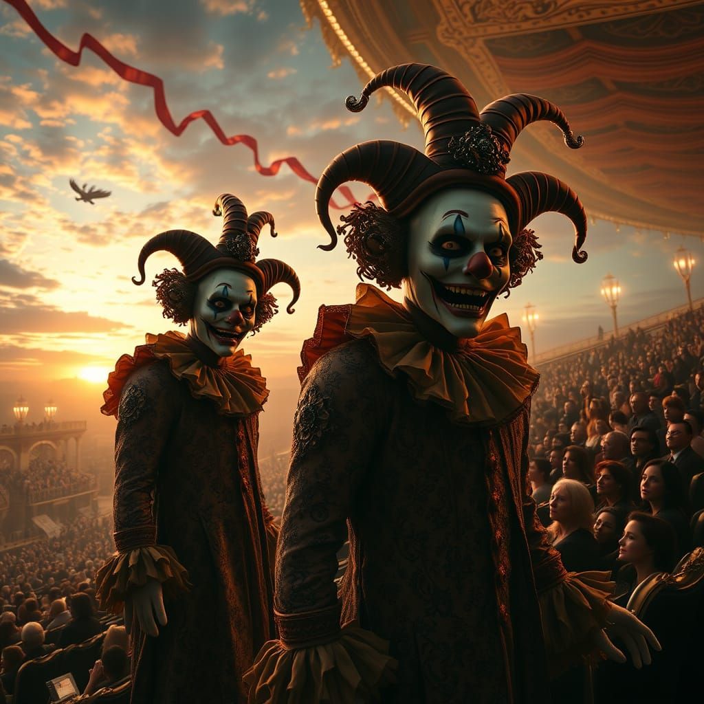 clowns - Baroque Clowns in a Grand Circus Arena
