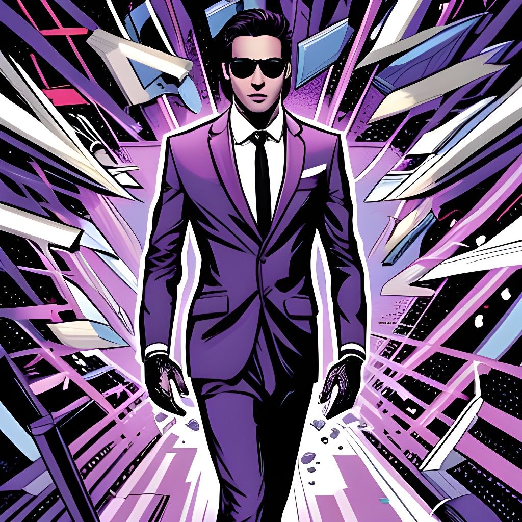 Cool Dude in Purple - AI Generated Artwork - NightCafe Creator