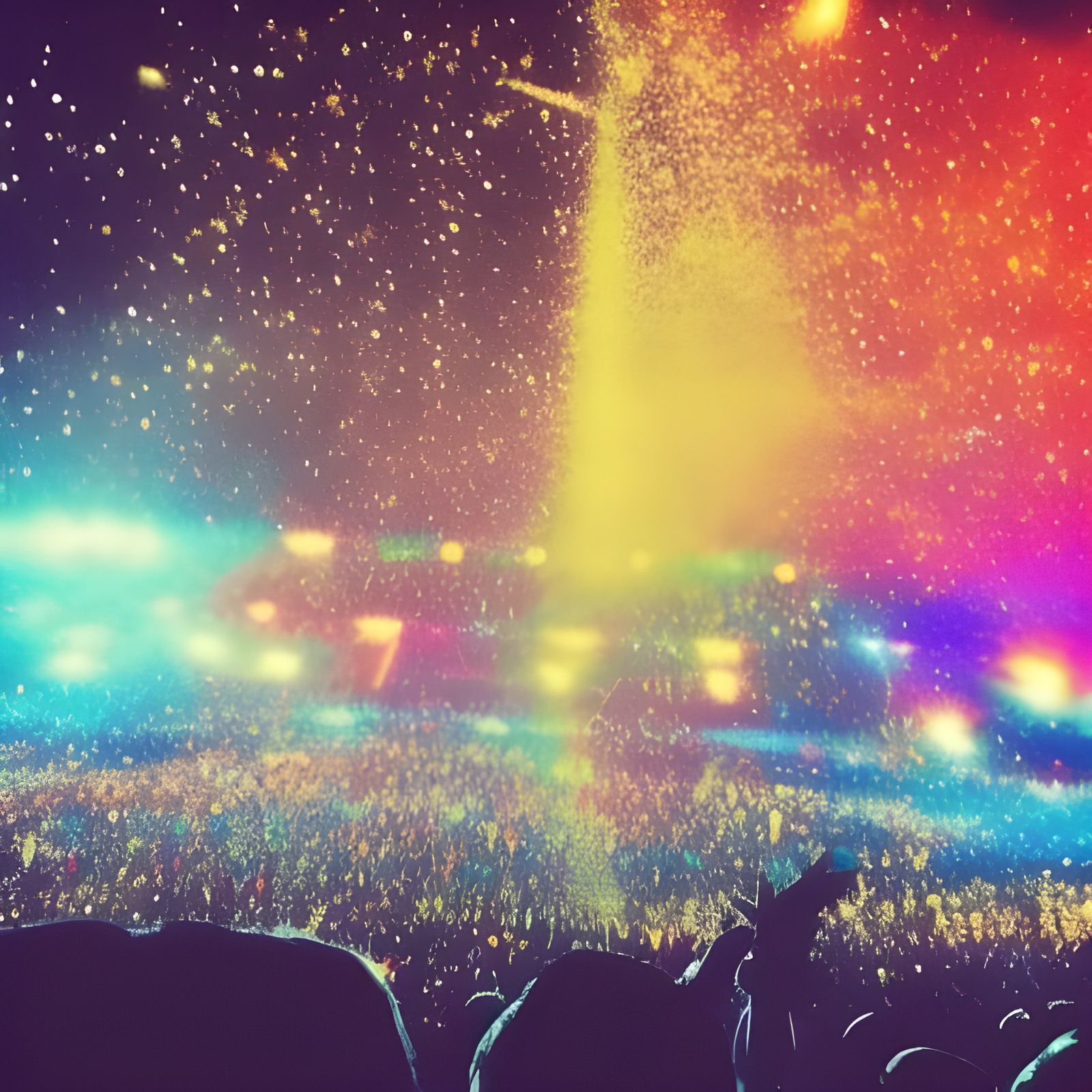 A Coldplay concert - Vibrant Coldplay Concert at Night in Di...