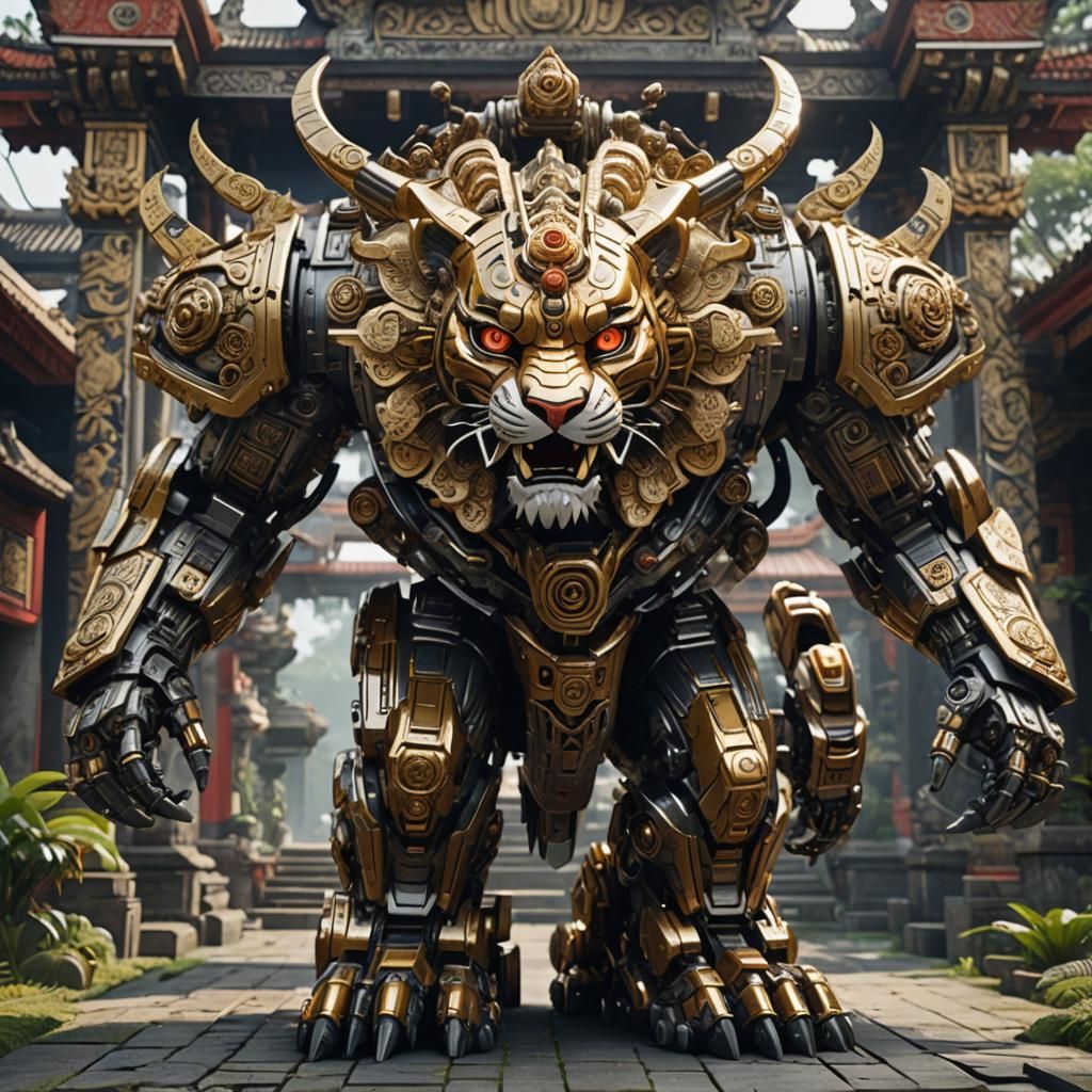 Tiger Mecha - AI Generated Artwork - NightCafe Creator