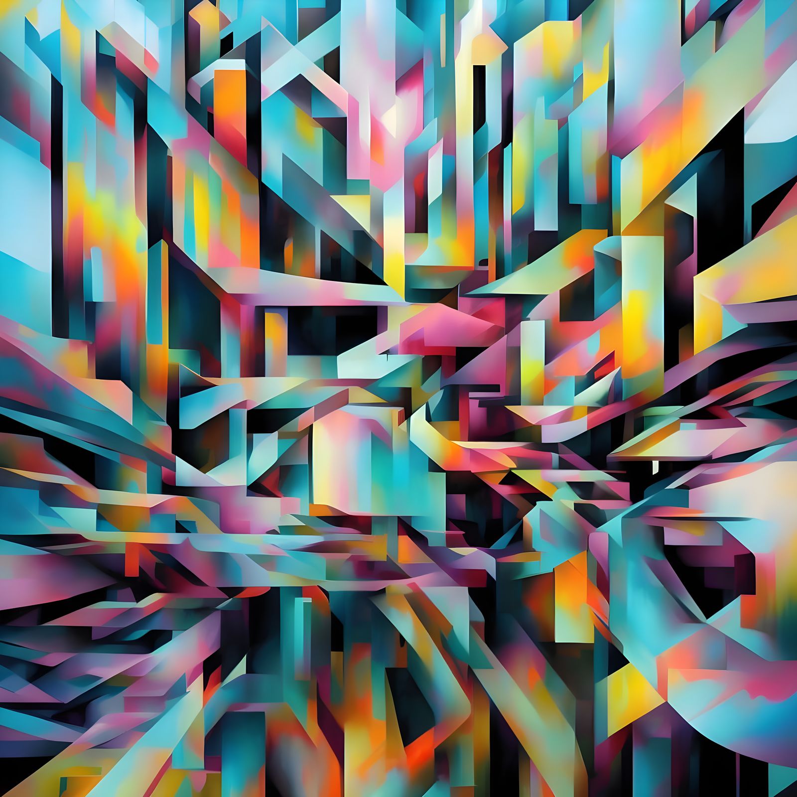 Abstract maximalist geometric psy-art 01mar23 - AI Generated Artwork ...