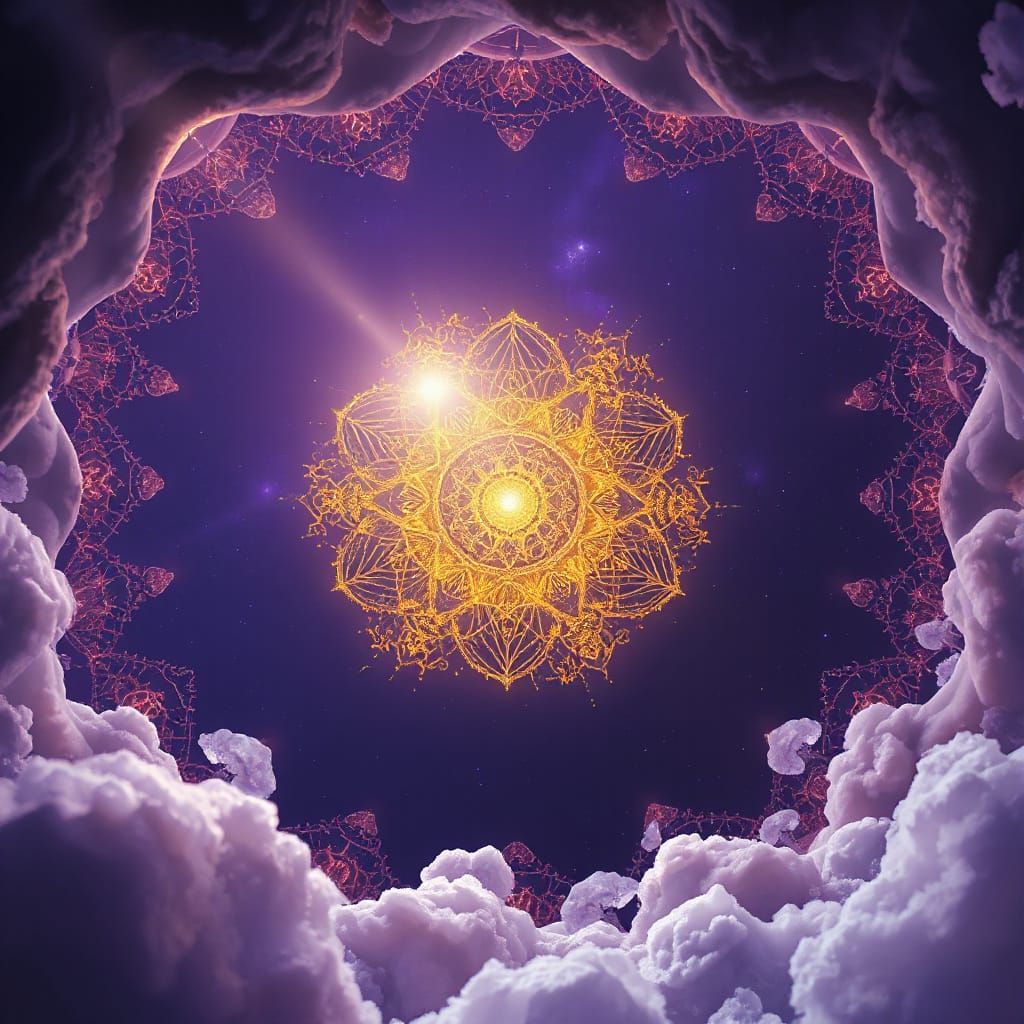 Mystical Merkaba Surrounded by Celestial Geometry ... - AI Art