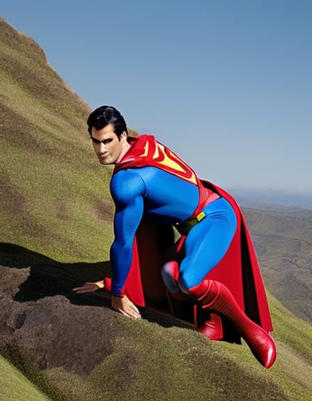 Superman Twerking on the Side of a Mountain? - AI Generated Artwork - NightCafe Creator