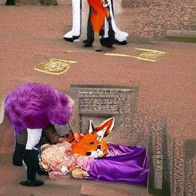 The queen died in November and prince Charles is a fox furry with a ...