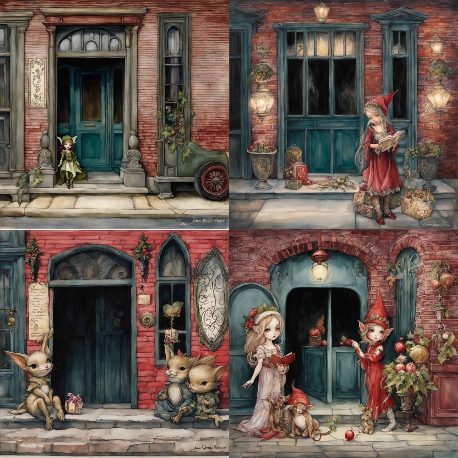 Christmas elf elven elves fae fairy faerie by artist "Daniela Uhlig ...