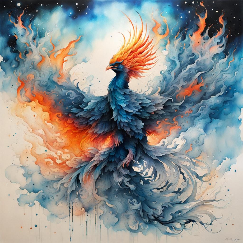 Rise of Phoenix - AI Generated Artwork - NightCafe Creator