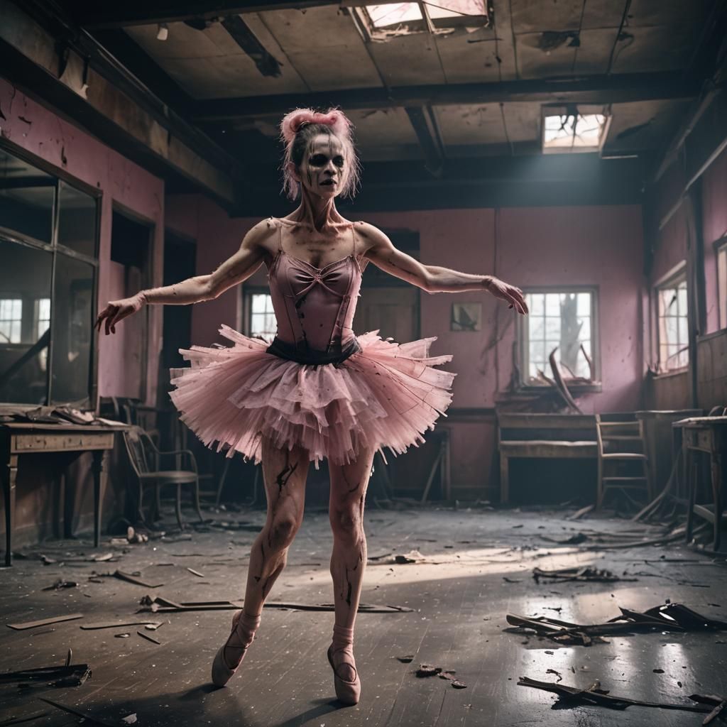 Zombie ballerina - Dark Ballet Horror in Abandoned Studio