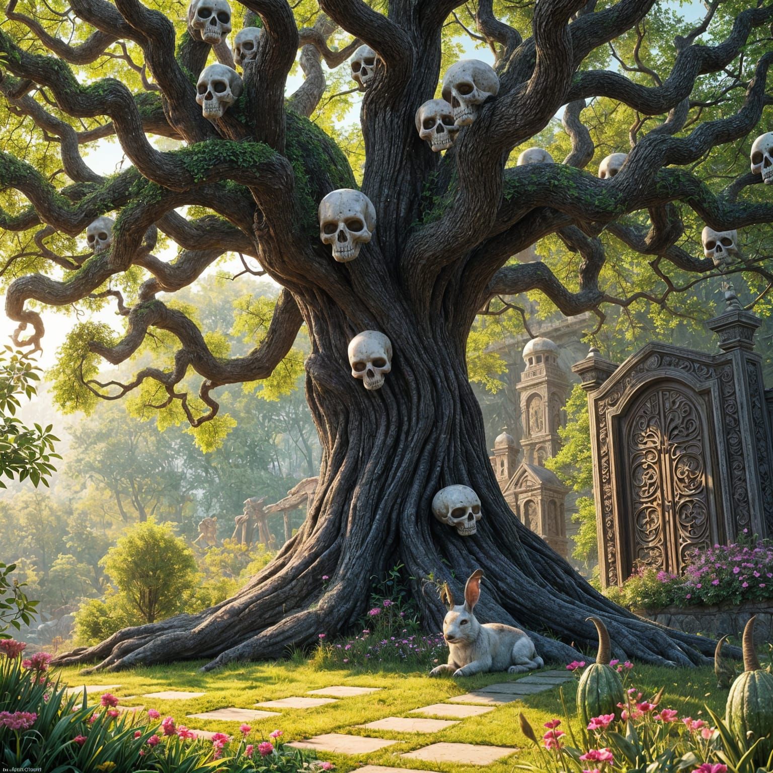 The tree of the dead. - Tree of Fruits of the Dead in a Fant...