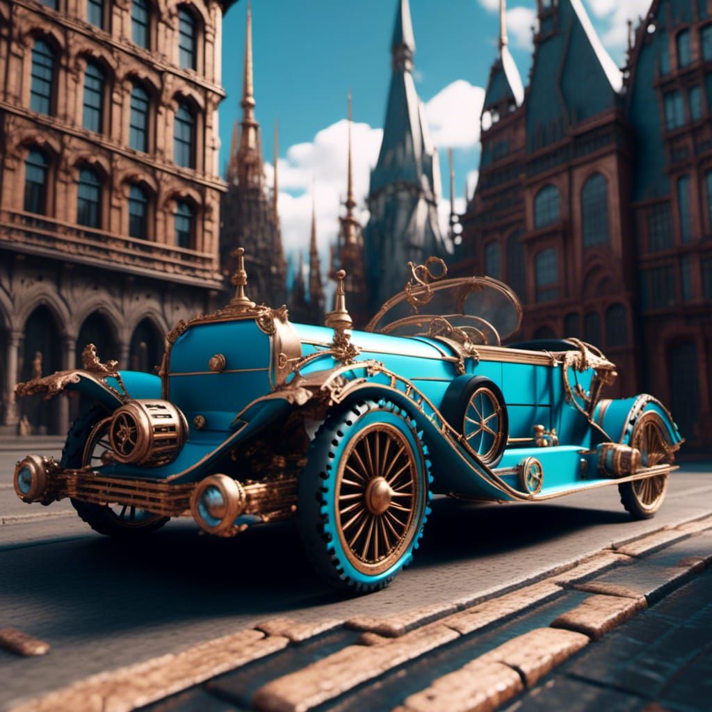 STEAMPUNK_CARS_121 - AI Generated Artwork - NightCafe Creator
