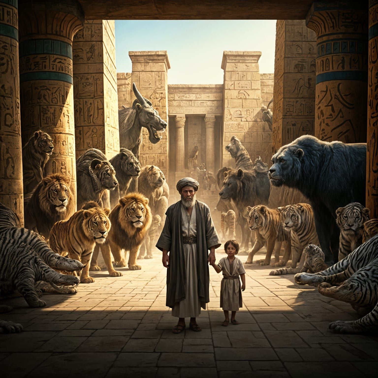 Ancient Egypt Under Siege: A Plague of Beasts - AI Art