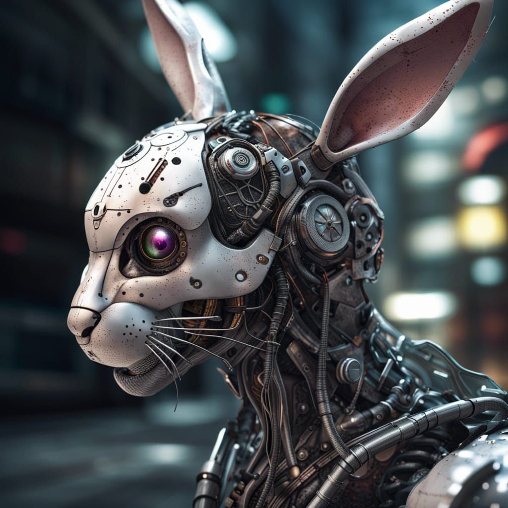 Terminator Bunny - AI Generated Artwork - NightCafe Creator