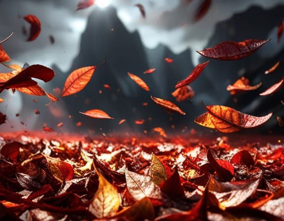 Dry leaves flying in a whirlwind 3D Game Cinematic Feel, Epic 3D ...