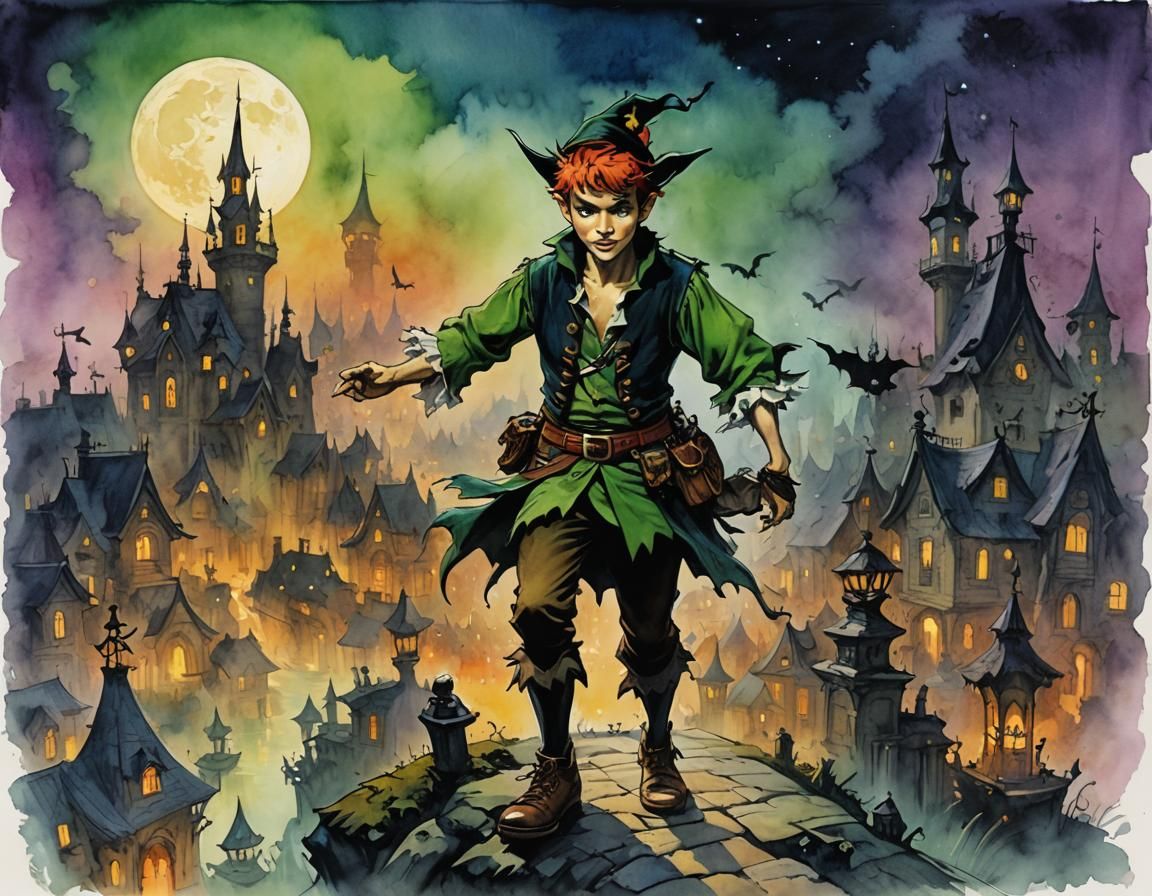 Halloween Peter Pan - AI Generated Artwork - NightCafe Creator
