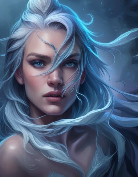 ice girl princess head and shoulders portrait, 8k resolution concept ...