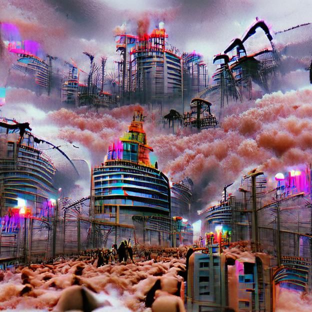 Dystopian Paradise - AI Generated Artwork - NightCafe Creator