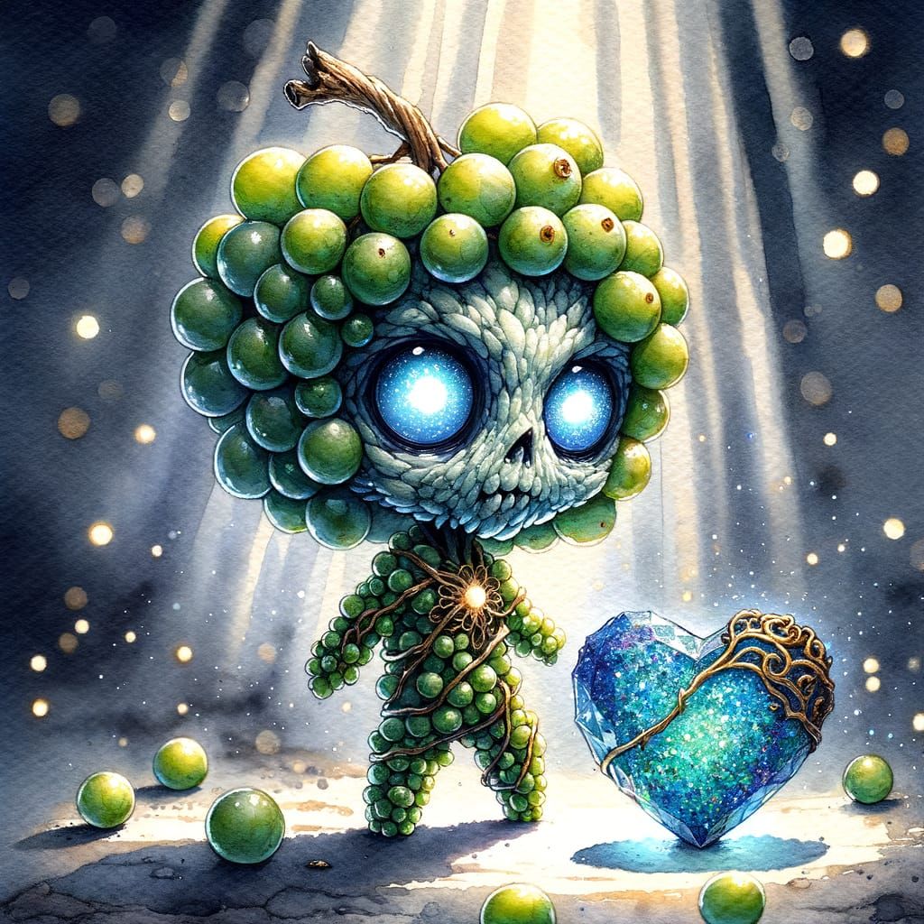 Fruity Fables - Bravegrape (Heart of a Hero) - AI Generated Artwork ...