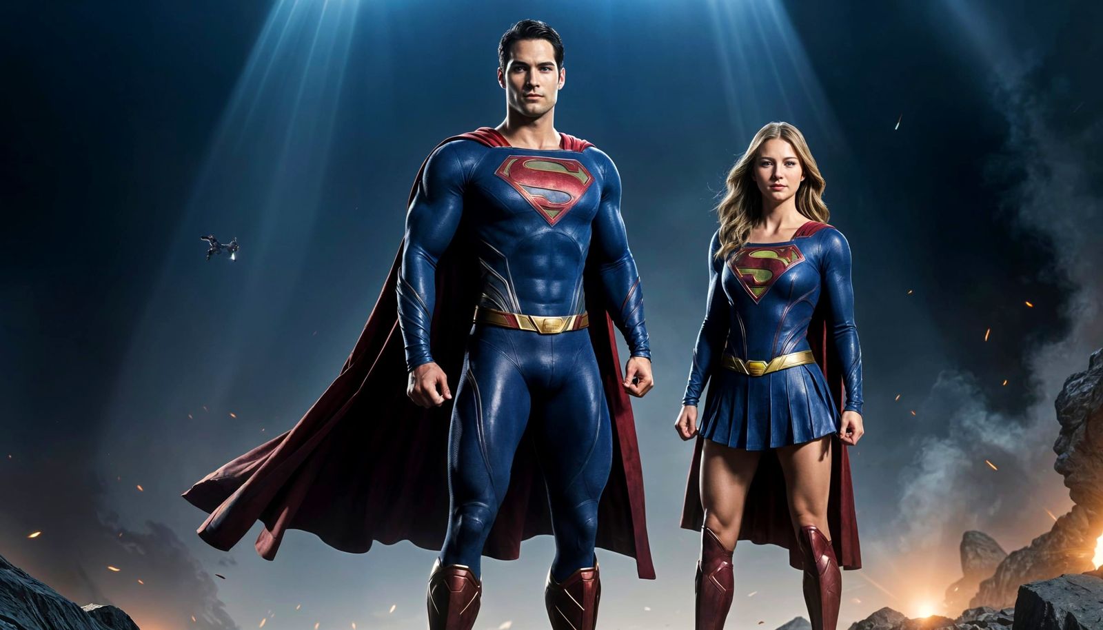 The Supes (Var 1) - Superhero Duo in Dark Fantasy Setting