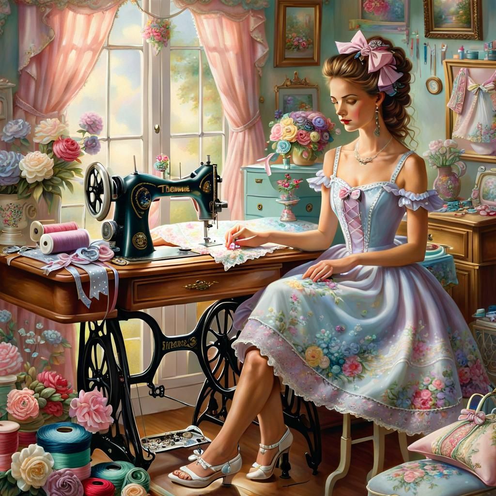 The dressmaker - AI Generated Artwork - NightCafe Creator