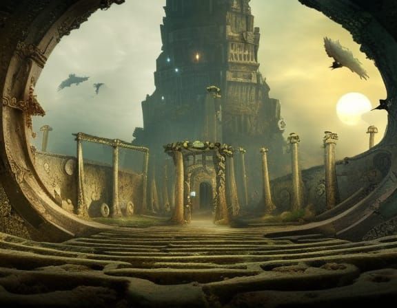 A complex underground labyrinth with traps and mysteries and ancient ...